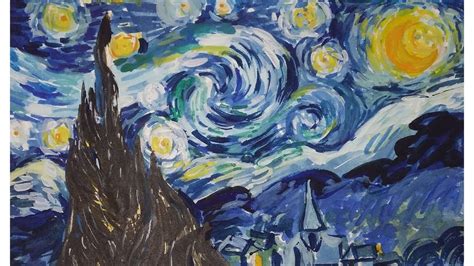 [고흐]수채화 별이 빛나는 밤 The Starry Night Vincent Van Gogh Watercolor