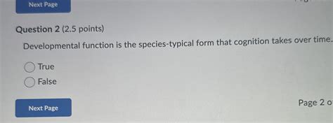 solved question 2 2 5 ﻿points developmental function is