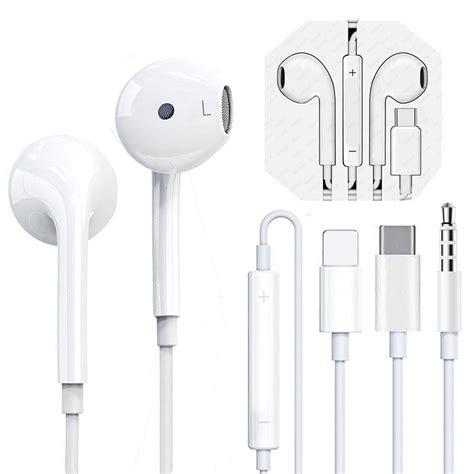 ชุดหูฟังอินเอียร์ แบบมีสาย Type C ขนาด 3 5 มม พร้อมตัวควบคุมระดับเสียง Shopee Thailand