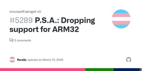 Psa Dropping Support For Arm32 · Issue 5289 · Microsoftwinget Cli