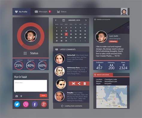 Dark Transparent UI Kit Creative VIP