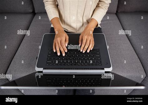 Female Programmer Coding On Laptop At Home Bipoc Woman Typing Text On