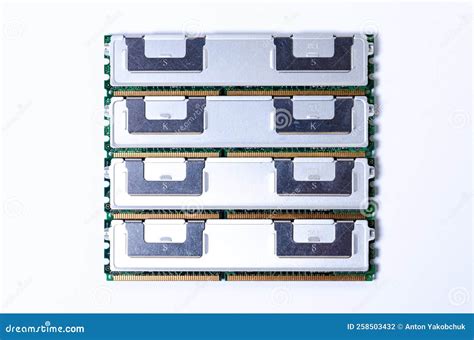 Computer Memory Card Close Up Memory Socket On Board Computer Server Stock Photo Image Of