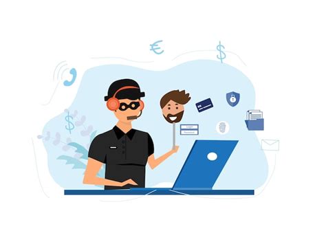 Premium Vector Criminal Hacker Holding Friends Mask For Hacking On Laptop Screen Stealing