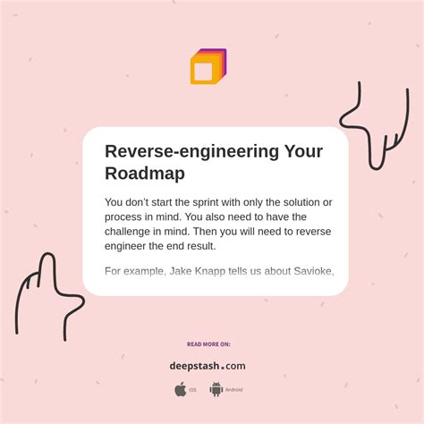 Reverse Engineering Your Roadmap Deepstash