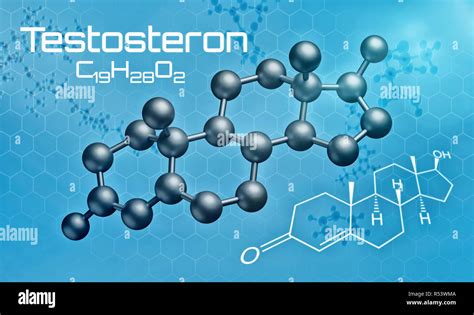 Three Dimensional Molecular Structure Of Testosterone Stock Photo Alamy