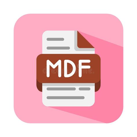 mdf document database flat icons file type format symbol icon can