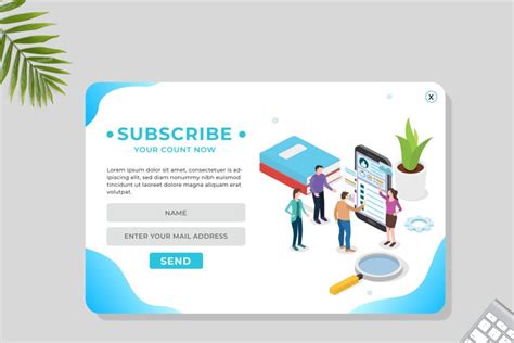 Website Subscription Pop Up Design