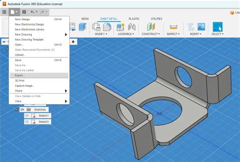 How To Export A Step In Fusion 360 Fabworks