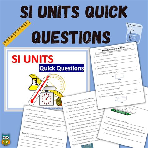 Si Units Quick Questions Powerpoint The Homeschool Daily