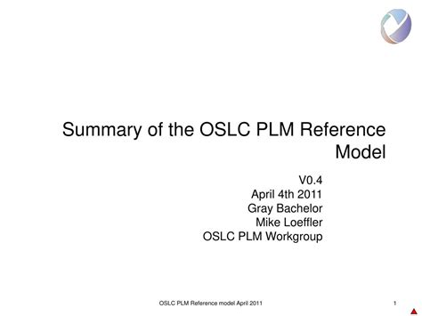 Ppt Summary Of The Oslc Plm Reference Model Powerpoint Presentation Free Download Id 3525512