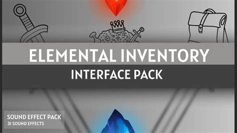 Elemental Interface Inventory A Premium Asset Pack To Build Games