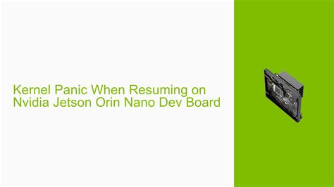 Kernel Panic When Resuming On Nvidia Jetson Orin Nano Dev Board Help