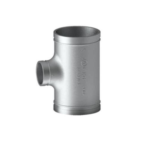 Galvanised Roll Grooved Reducing Tee 100mm X 50mm Galvins Plumbing Supplies