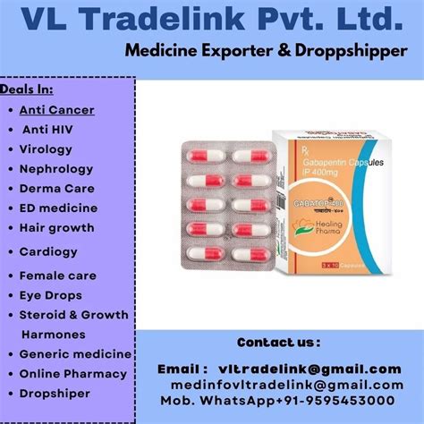 Gabapentin Capsule Gabatop 400 Mg At ₹ 160 Stripe Epilepsy Medication In Nagpur Id