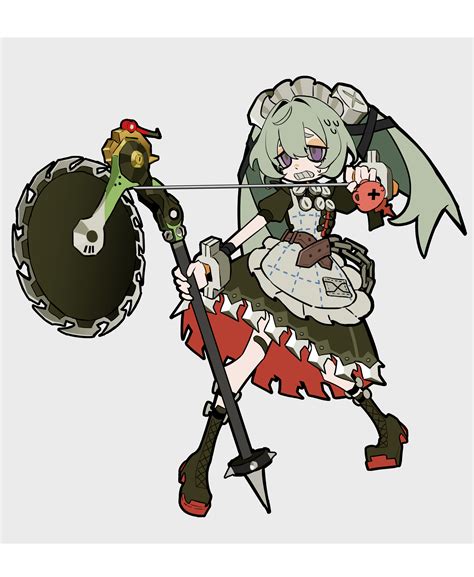 Populamalus Corin Wickes Zenless Zone Zero Highres Girl Apron Bandaid Bandaid On Leg