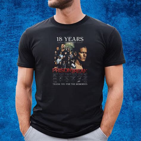 Prison Break 18 Years 2005 2023 Memories T Shirt Shirts Owl