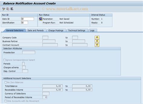 FPCC SAP Tcode Balance Notification Account Creatn