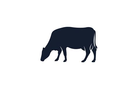 Cow Silhouette Vector Icon Graphic By Distrologo · Creative Fabrica