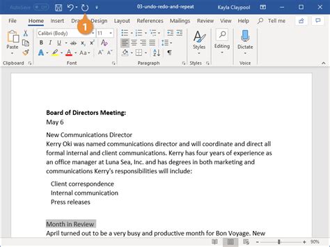 How To Undo Redo In Word CustomGuide