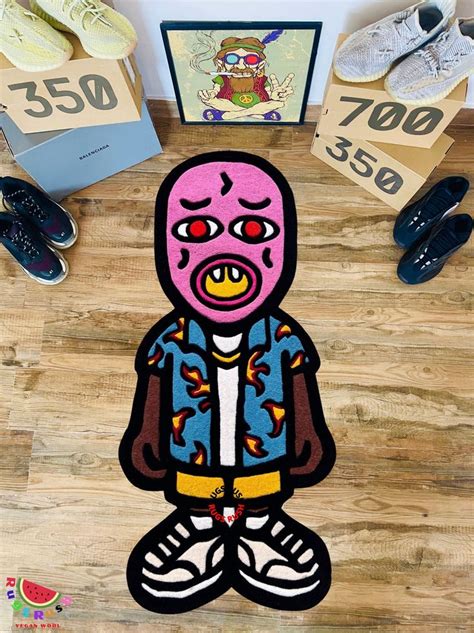 Tyler The Creator Rug Handtufted Rapper Rug Custom Animated Rug 44 Inch Fathers Day