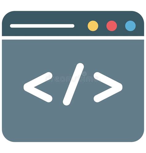 Web Development Coding Isolated Vector Icon Stock Vector