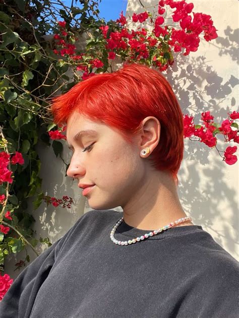Arctic Fox Sunset Orange Short Hair Color Light Red Hair Red Pixie