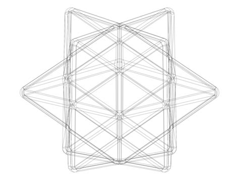 3d Printed Wireframe Shape First Stellation Of The Rhombic Dodecahedron