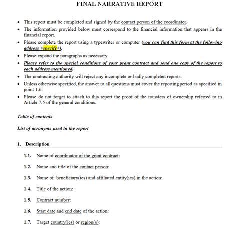Download 10 Best Narrative Report Templates [pdf And Doc]