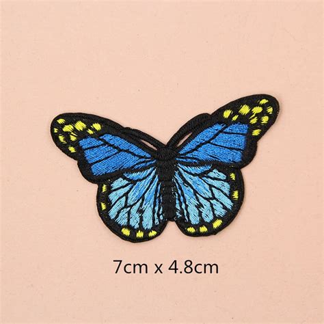 Швейные вышитые нашивки с бабочками железные нашивки на бабочки исправление образец Аппликации