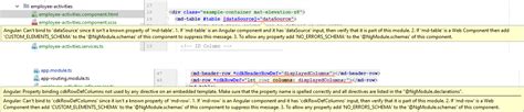 Md Table Is Not Working Can T Bind To DataSource Since It Isn T A
