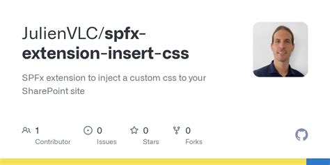 Github Julienvlcspfx Extension Insert Css Spfx Extension To Inject A Custom Css To Your