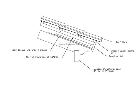 Roof Tile Section Details Free Cad Drawings