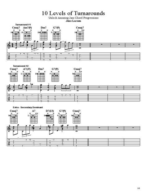 10 Levels Of Turnarounds Unlock Amazing Jazz Chord Progressions Pdf