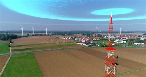 Telecommunication Network Repeaters Antenna Tower And Repeater Of Communication And