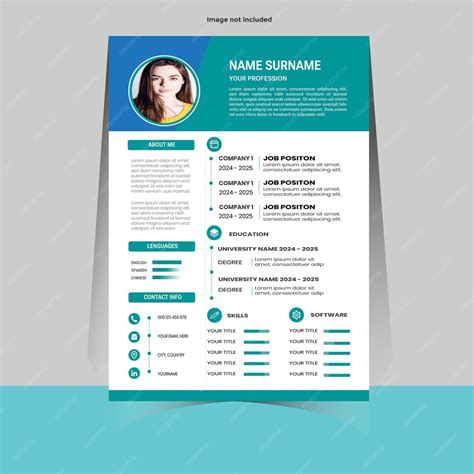 Premium Vector Modern Cv Design Stylish Design Cv Template Office Cv