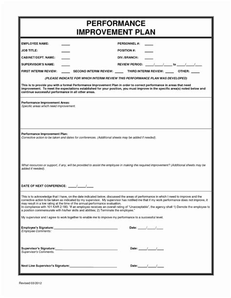 Free Performance Management Document Template Employee Evaluation Form Evaluation Employee