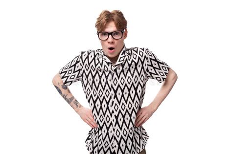 Young Indignant Dude Woman In Casual Look Shows Refusal Gesture Stock