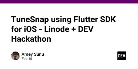 Tunesnap Using Flutter Sdk For Ios Linode Dev Hackathon Dev Community