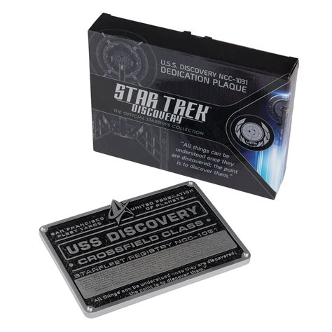 Star Trek Dedication Plaque Uss Discovery Small Master Replicas