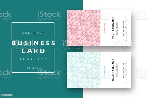트 렌 디 한 최소한의 추상 명함 템플릿 기하학적 패턴 현대 기업 문구 Id 레이아웃 정보 샘플 이름 텍스트 벡터 패션 배경 디자인입니다 광고에 대한 스톡 벡터 아트 및