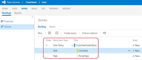 Azure Devops Team Services Teams Backlog Not Showing Tasks Stack