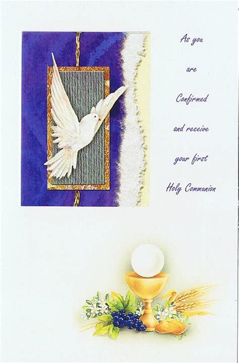 Communion Confirmation Card Dove