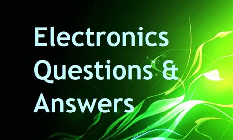 Basic Electronics Questions And Answers Pdf Free Download Inst Tools