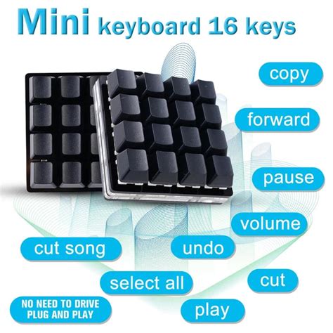 KEY BLACK KEYPAD Mechanical Keyboard Custom Shortcut Programmable NL Z X PicClick AU