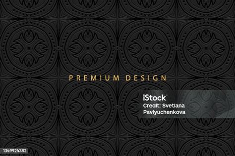 독특한 배너 커버 디자인 예술적인 검은 색 배경 기하학적 볼륨 볼록 민족 3d 패턴 동양 인도네시아어 멕시코 아즈텍 스타일 0