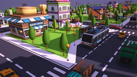 Polypack City Pack Low Poly Asset Package