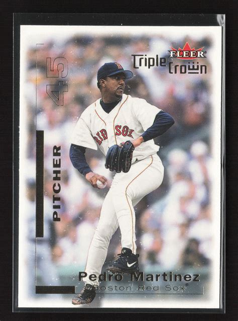 2001 Fleer Triple Crown 208 Pedro Martinez Boston Red Sox Ebay
