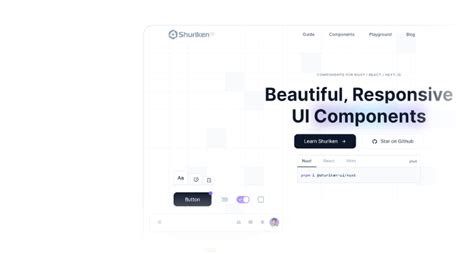 Shuriken Ui A Next Generation Component Collection