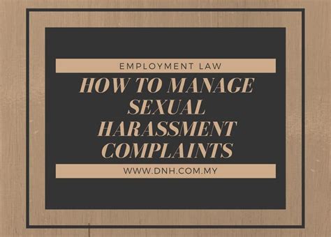 How To Manage Sexual Harassment Complaints Donovan Ho